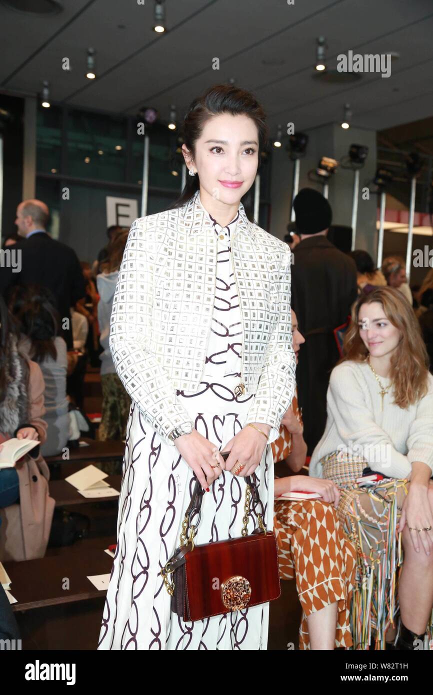 Chinese actress Li Bingbing attends the Tory Burch fashion show during ...