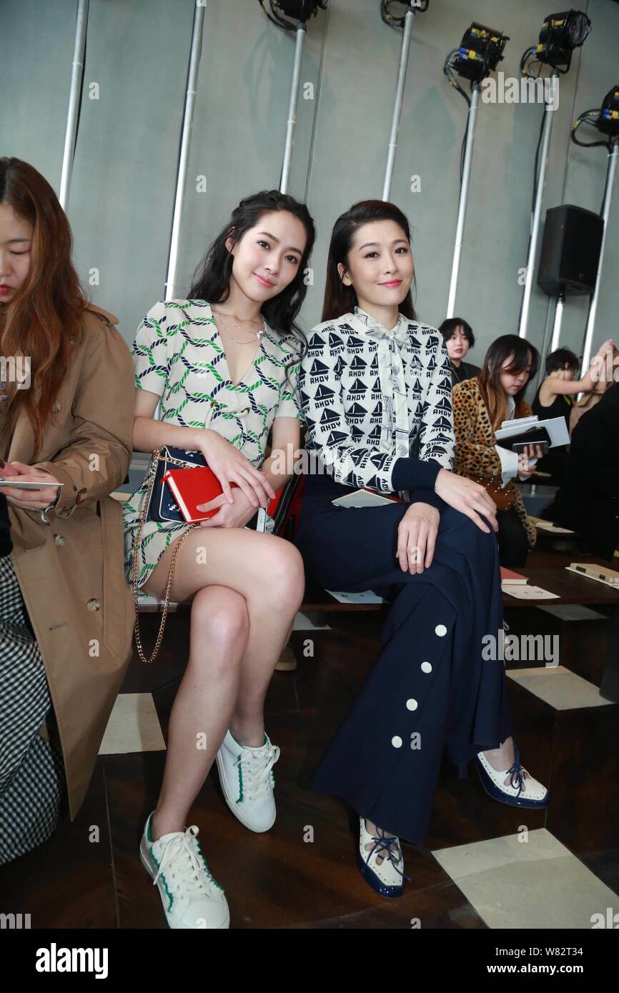 Taiwanese actress Bea Hayden Guo Bi-ting, left, and Hong Kong actress ...
