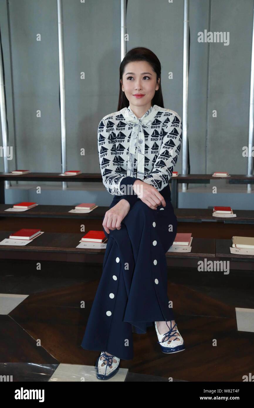 Hong Kong actress Niki Chow attends the Tory Burch fashion show during ...