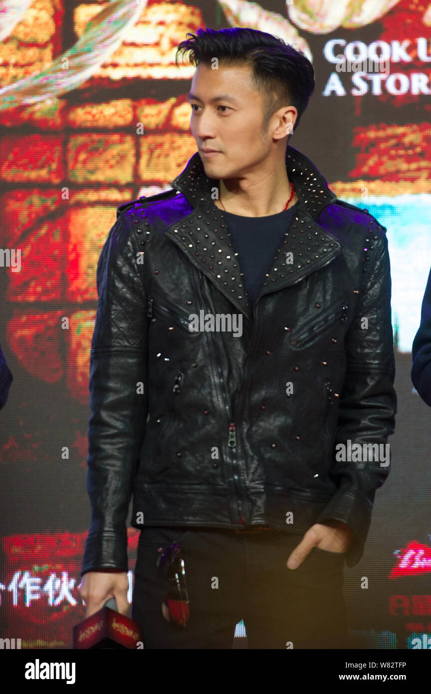 Hong Kong singer and actor Nicholas Tse poses at a press conference for ...