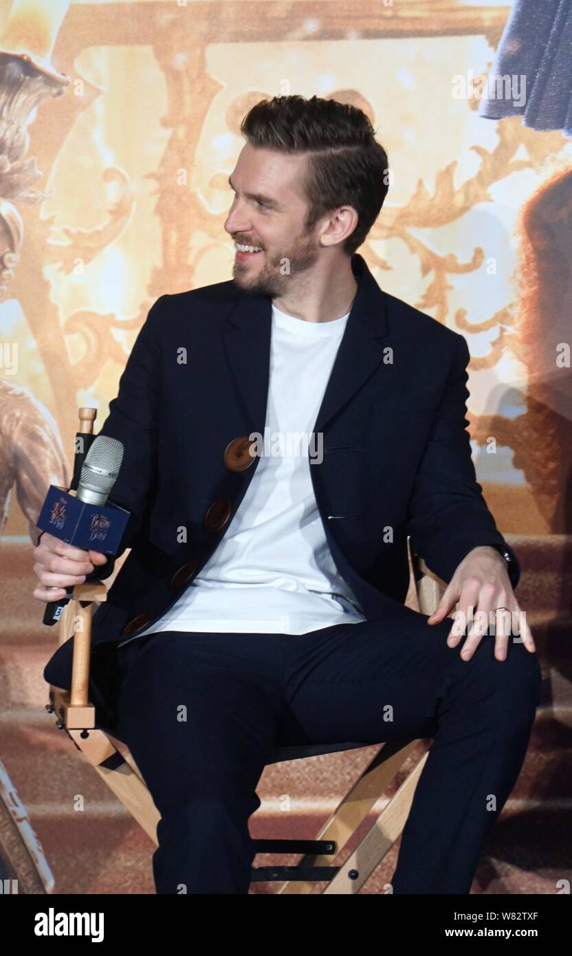 English actor Daniel Jonathan "Dan" Stevens attends a press conference ...