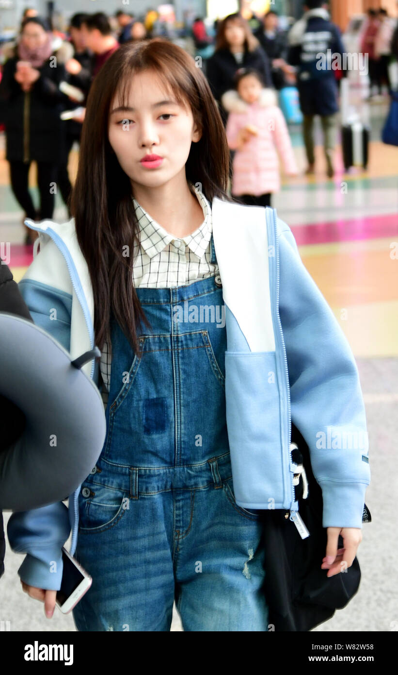 Singer and actress Ju Jingyi of Chinese girl group SNH48 is pictured at ...