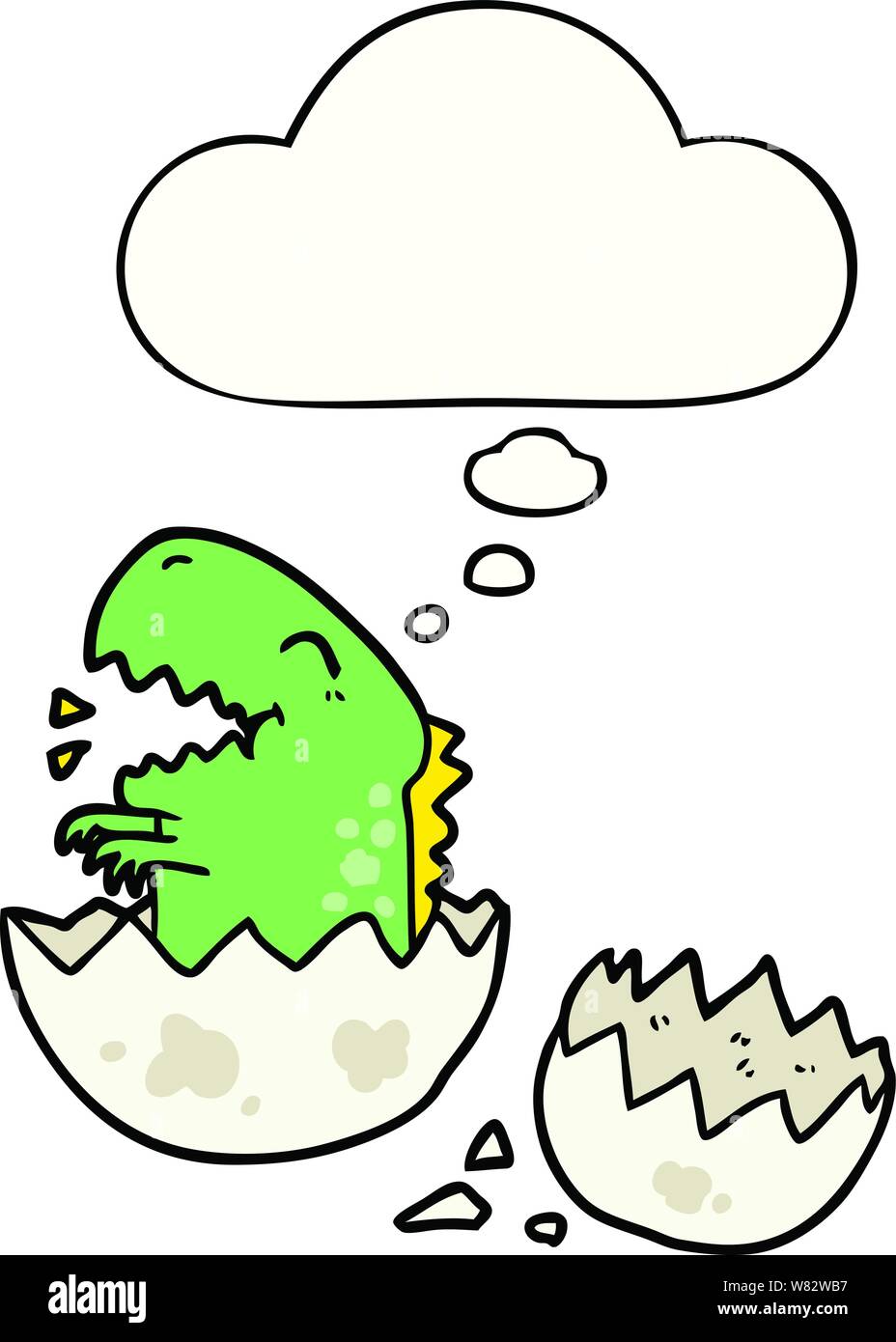 Dinosaur egg hatching Stock Vector Images - Alamy