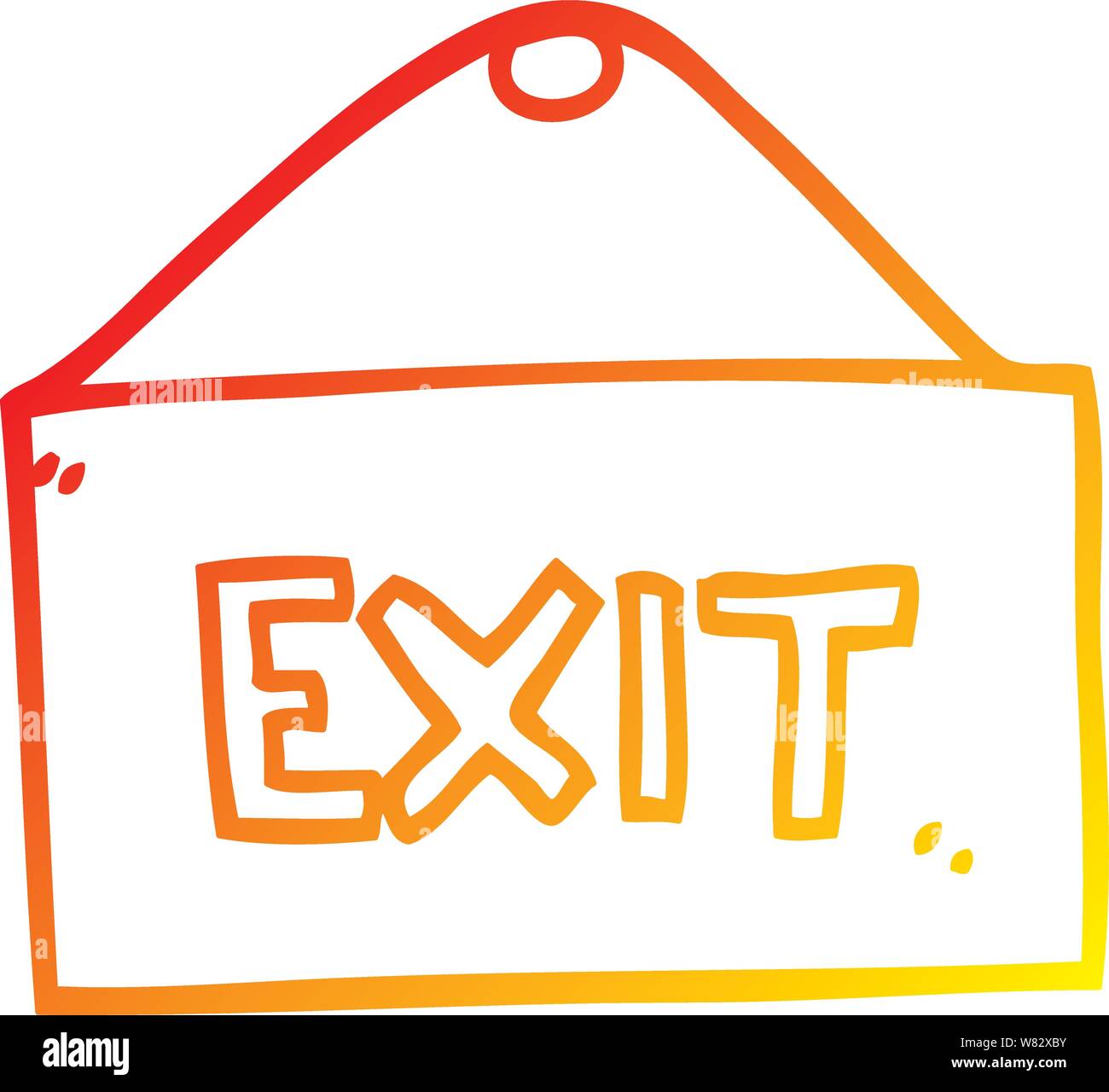 Cartoon exit sign hi-res stock photography and images - Alamy