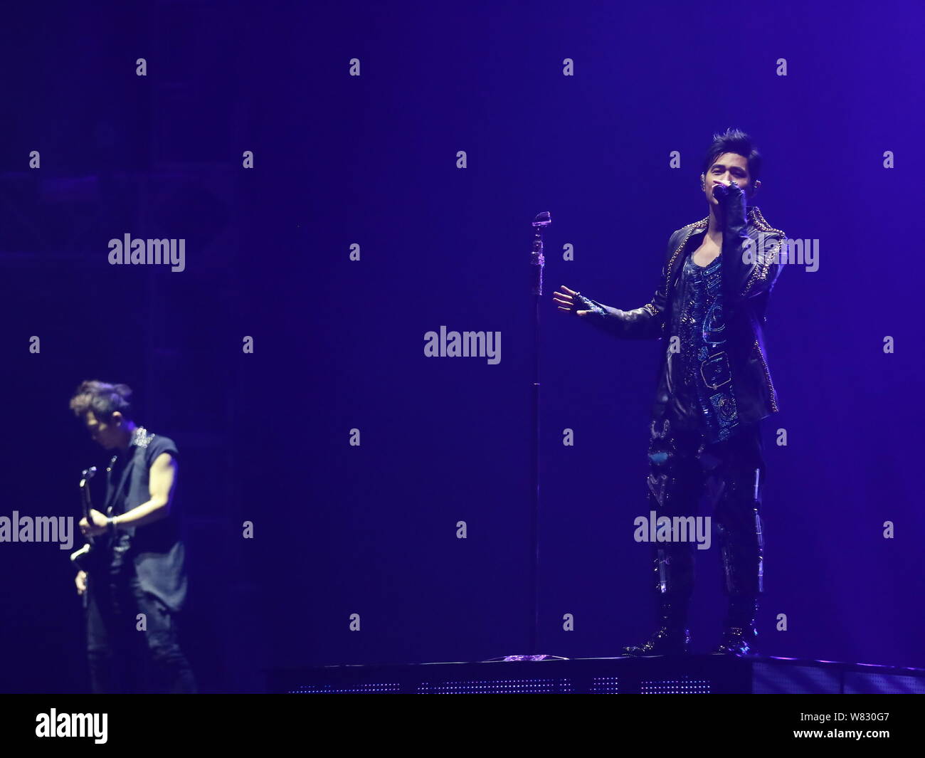 Taiwanese singer Jay Chou performs at a concert during his "The ...