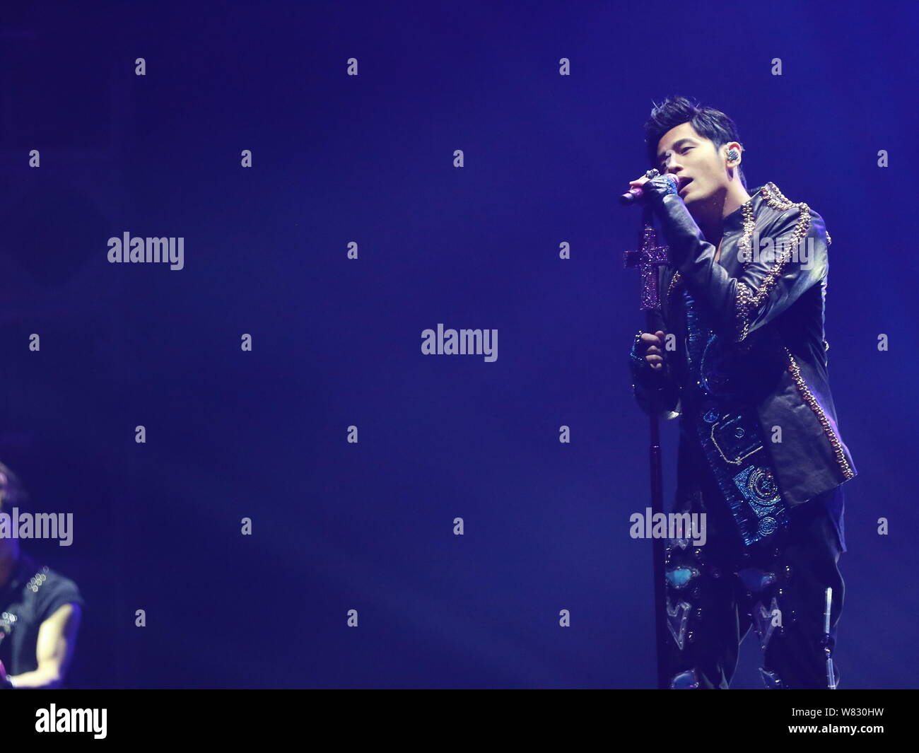 Taiwanese singer Jay Chou performs at a concert during his "The ...