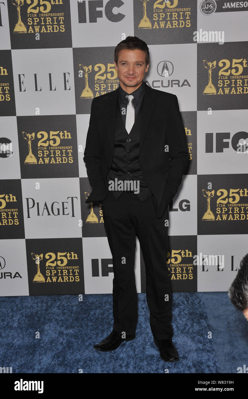 LOS ANGELES, CA. March 05, 2010: Jeremy Renner at the 25th Anniversary ...