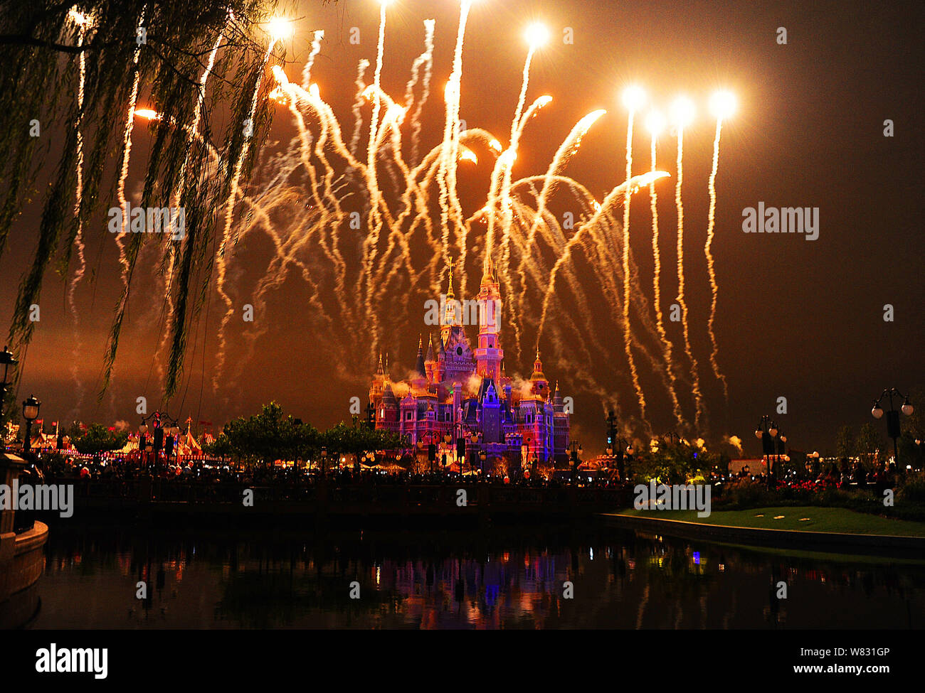 Shanghai disneyland fireworks hi-res stock photography and images - Alamy