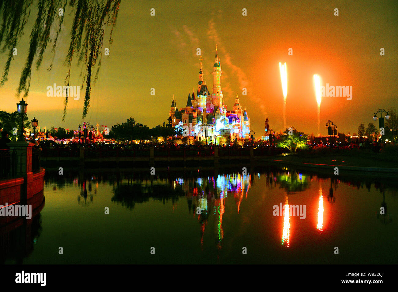 Shanghai disneyland fireworks hi-res stock photography and images - Alamy