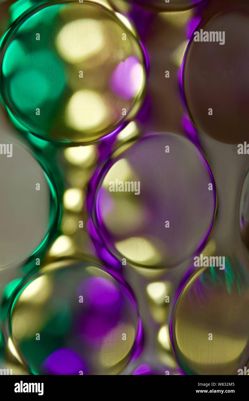 Retro style macro art abstract with round glass texture and colorful ...