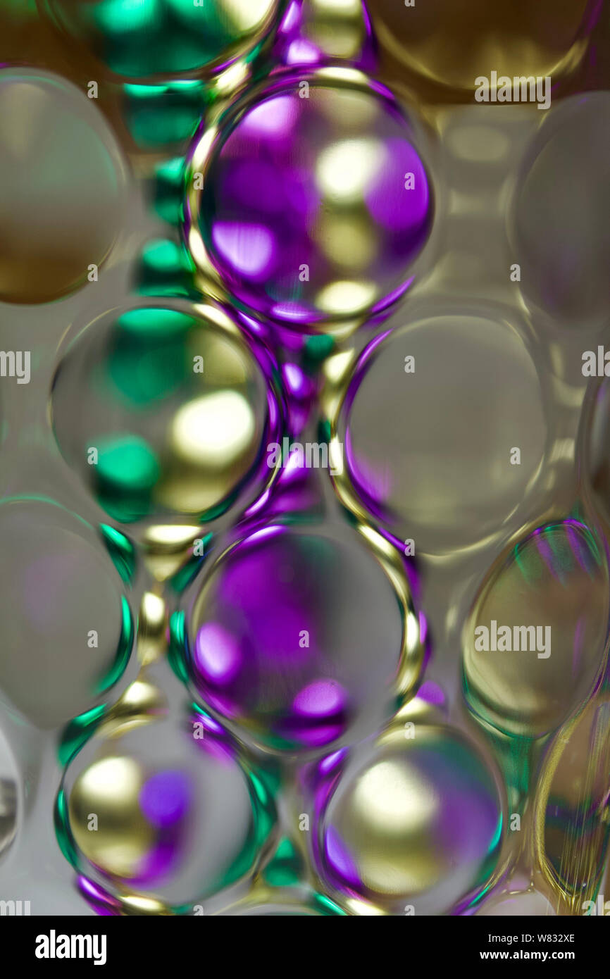 Retro style macro art abstract with round glass texture and colorful ...