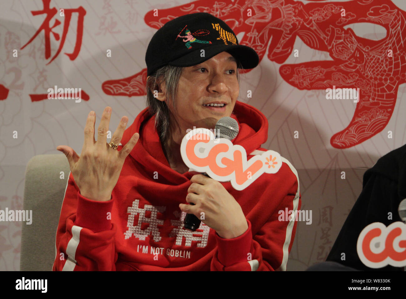 Hong Kong actor Stephen Chow attends a promotional event for their new ...