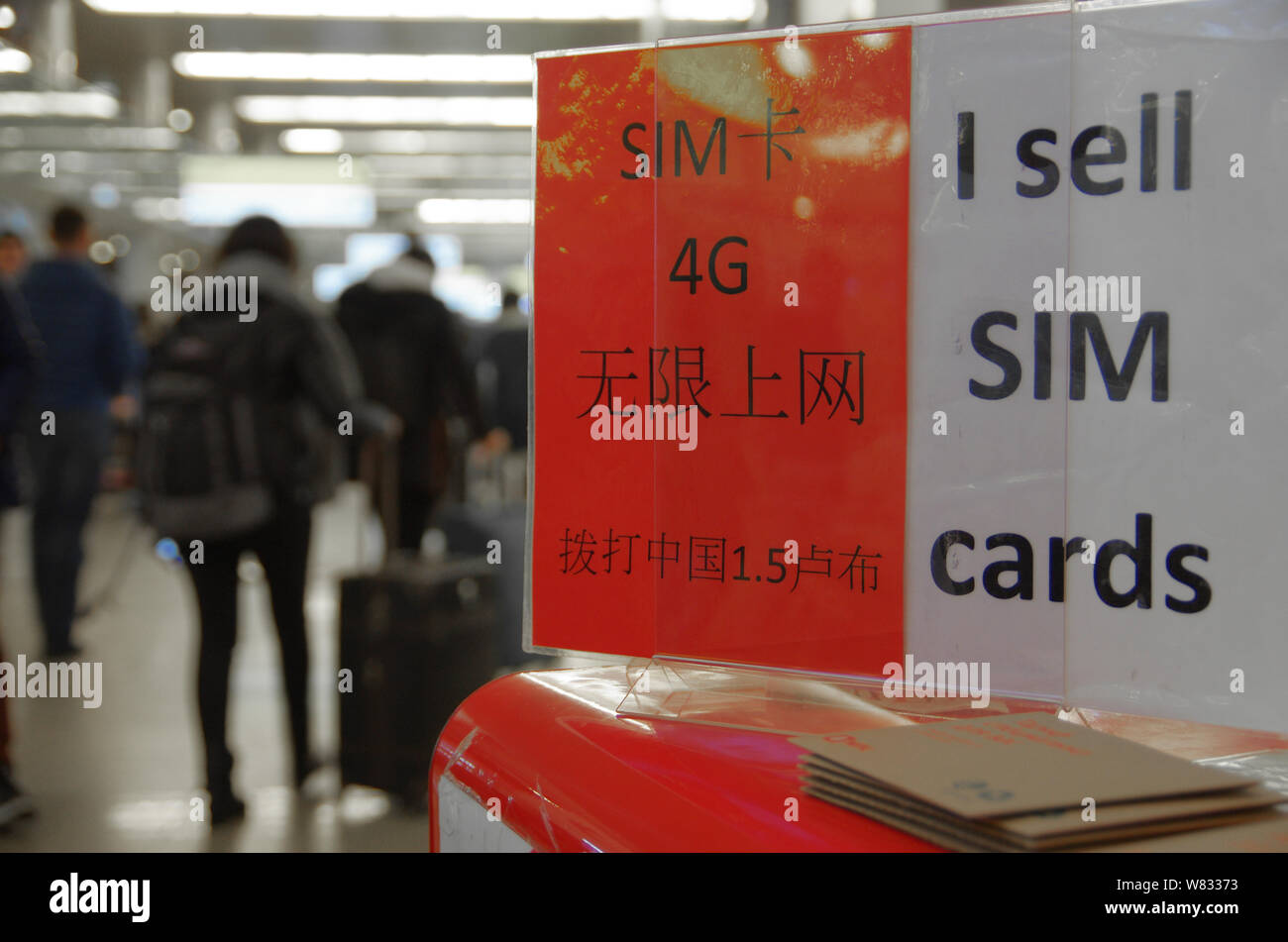 SIM cards are for sale at Sheremetyevo International Airport in Moscow ...