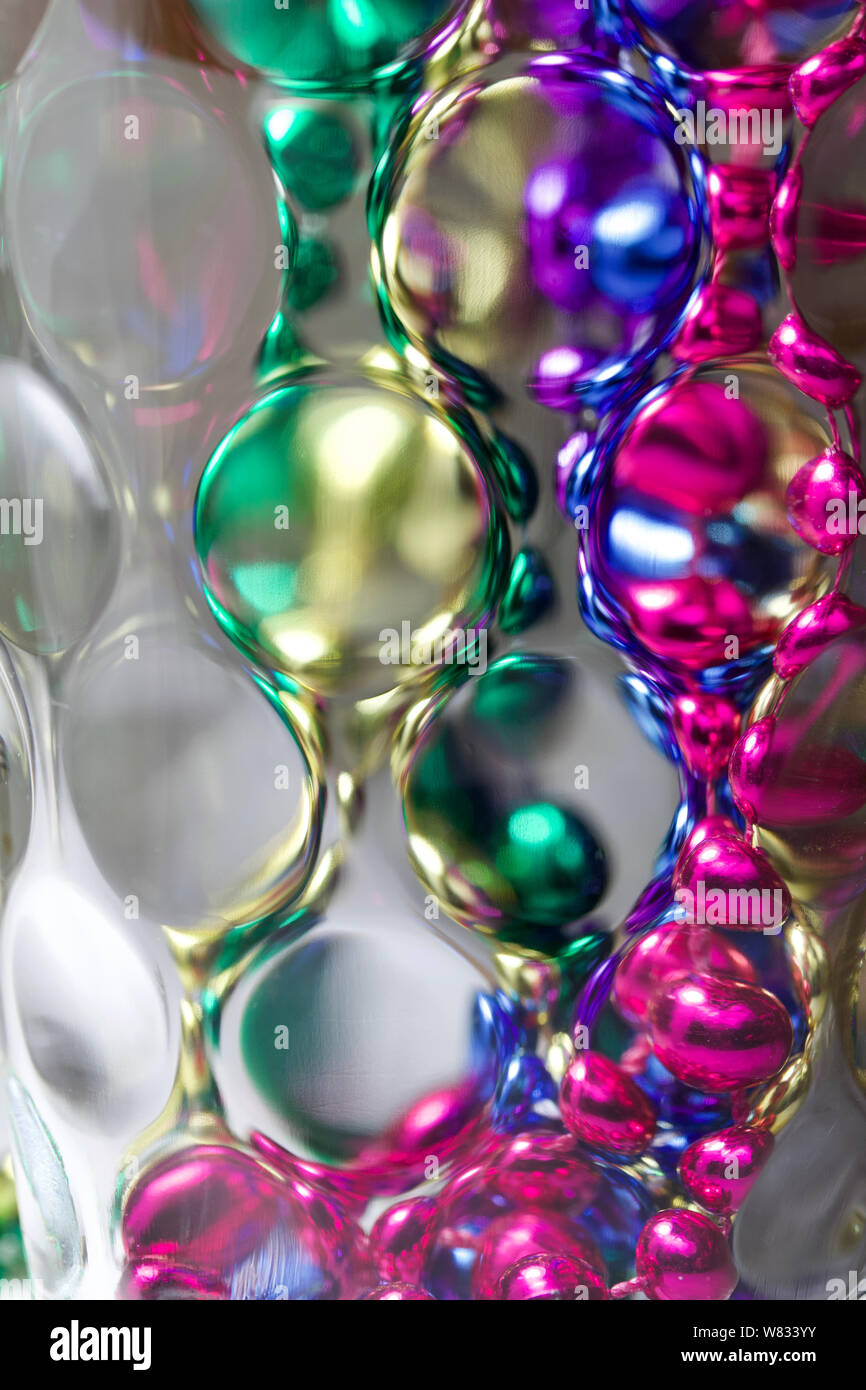 Retro style macro art abstract with round glass texture and colorful ...