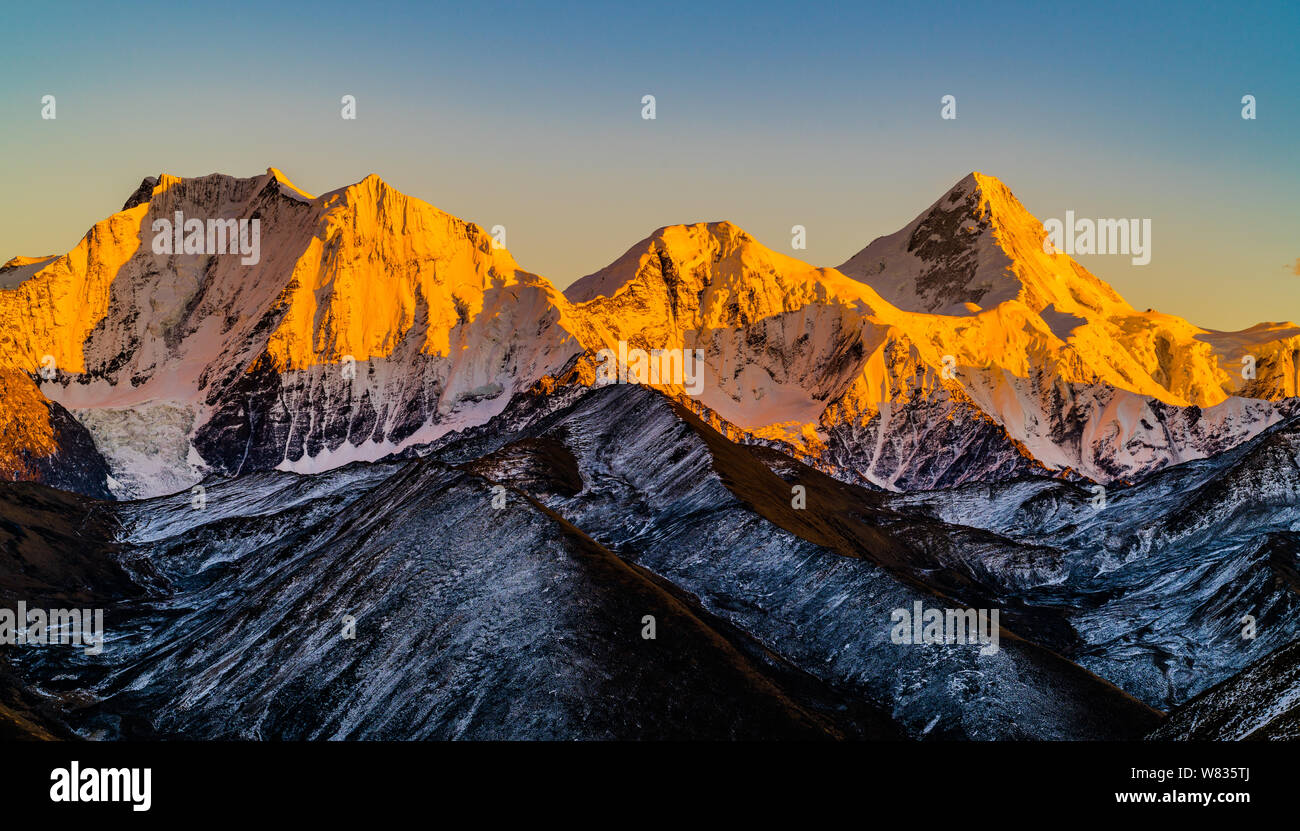 Landscape of the Mount Gongga, also known as Minya Konka Mountain, in ...