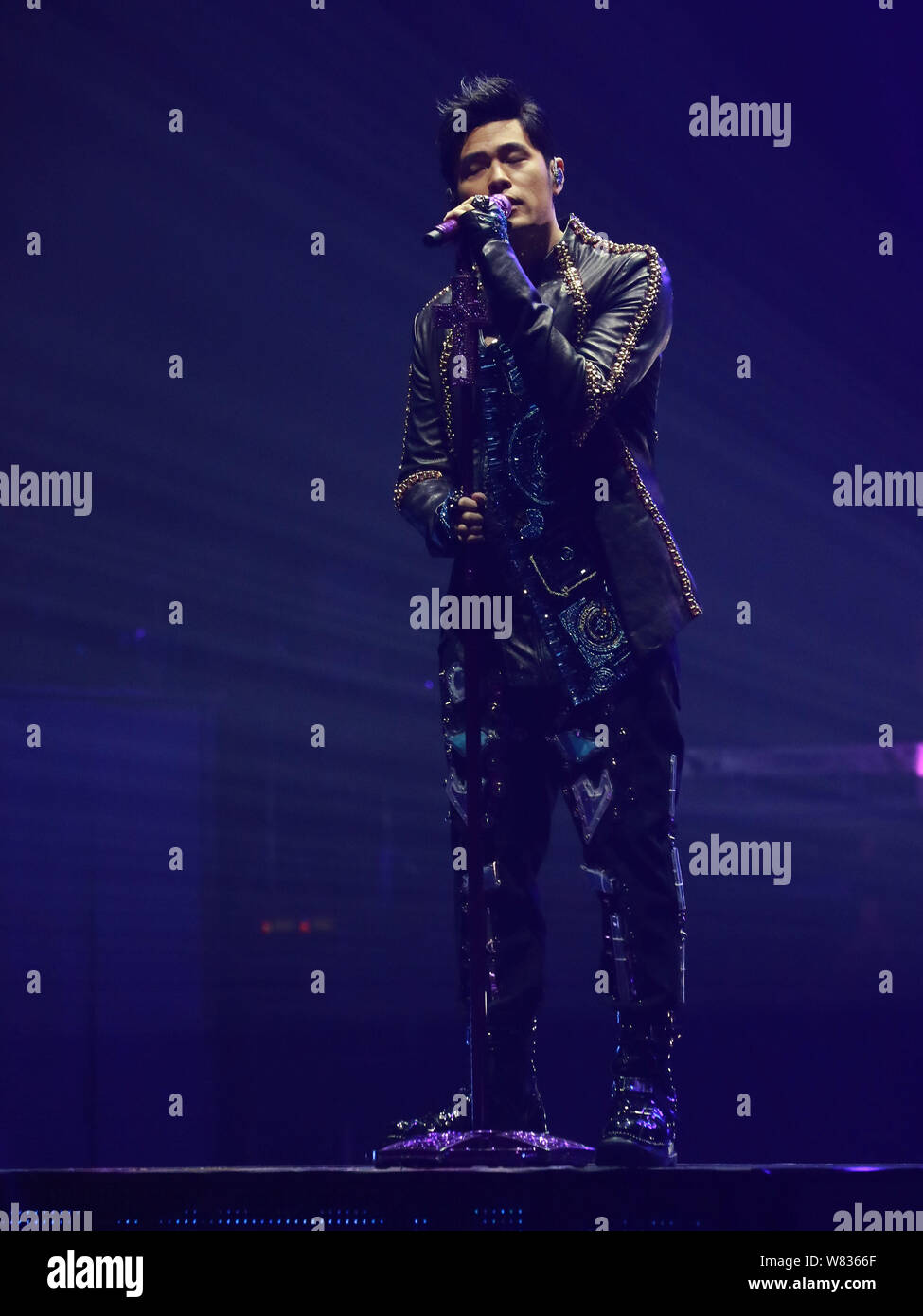Taiwanese singer Jay Chou performs at a concert during his "The ...