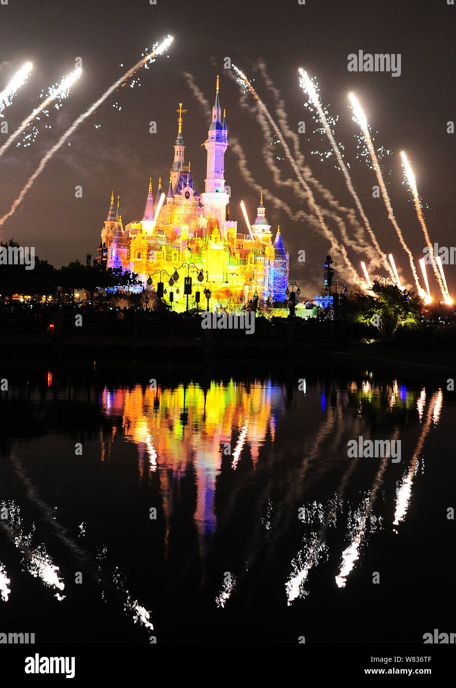 Shanghai disneyland fireworks hi-res stock photography and images - Alamy