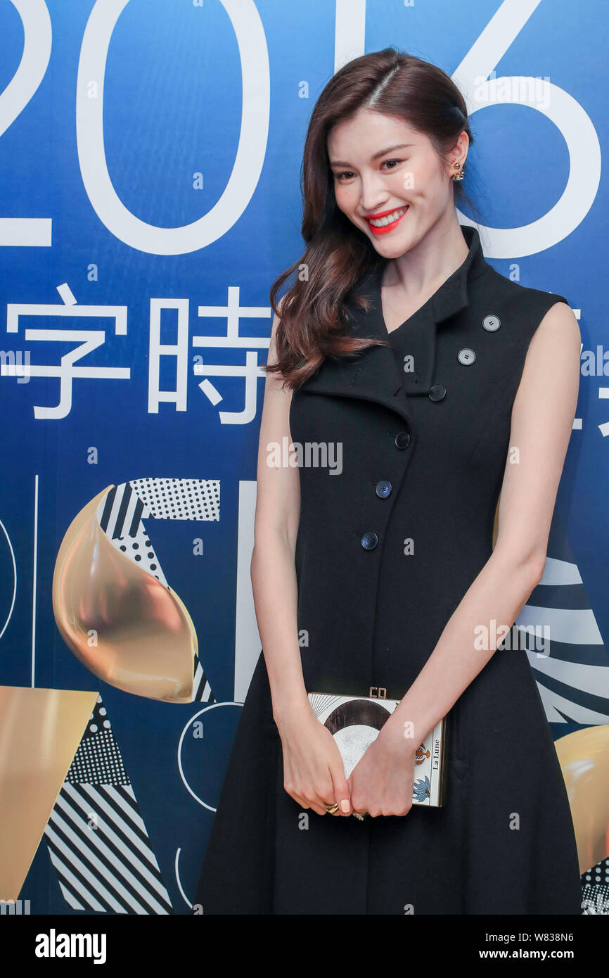Chinese model He Sui arrives for the 2016 Digital Fashion Grand ...