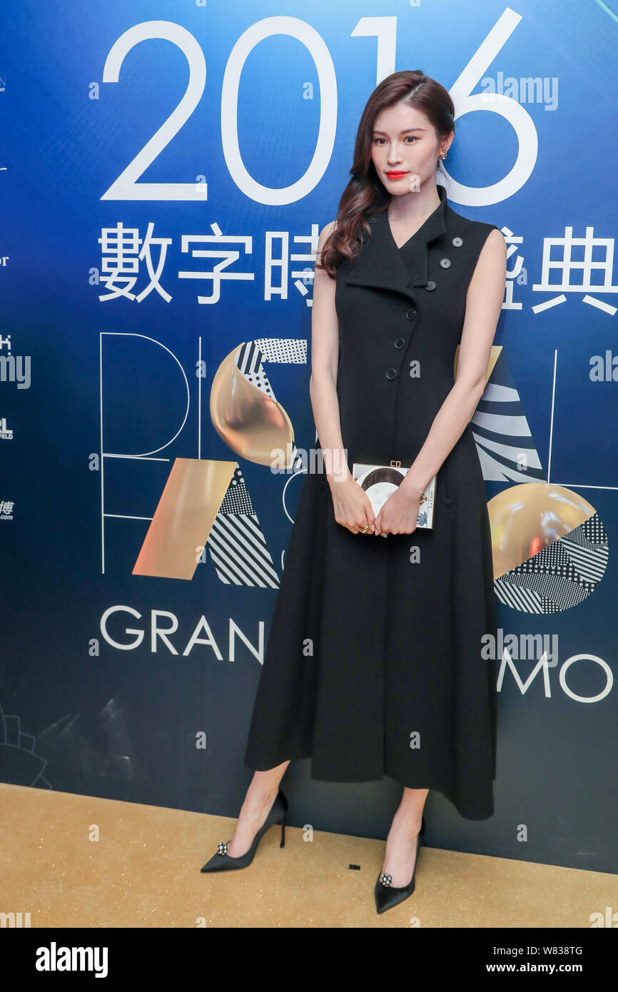Chinese model He Sui arrives for the 2016 Digital Fashion Grand ...