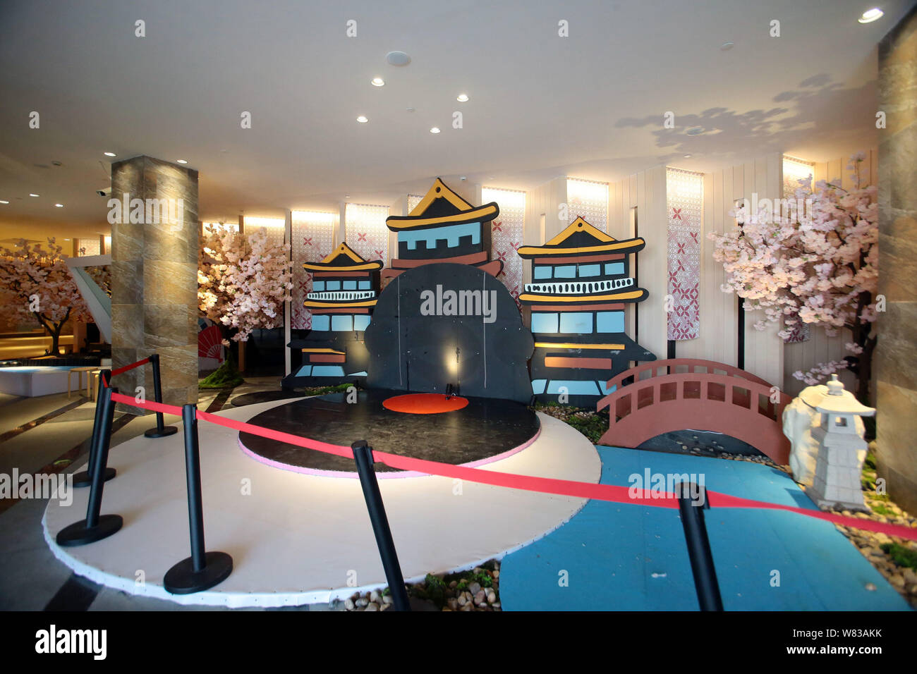 An interior view of the Dajianghu Hot Spring Resort, a copy of Japan's ...