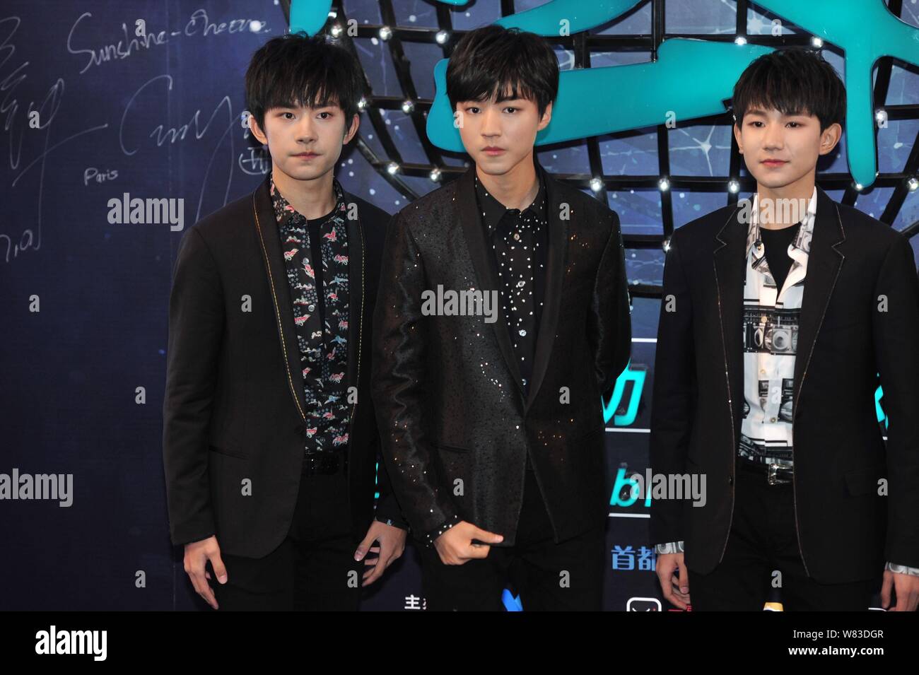 (From left) Jackson Yi Yangqianxi, Karry Wang Junkai and Roy Wang Yuan ...