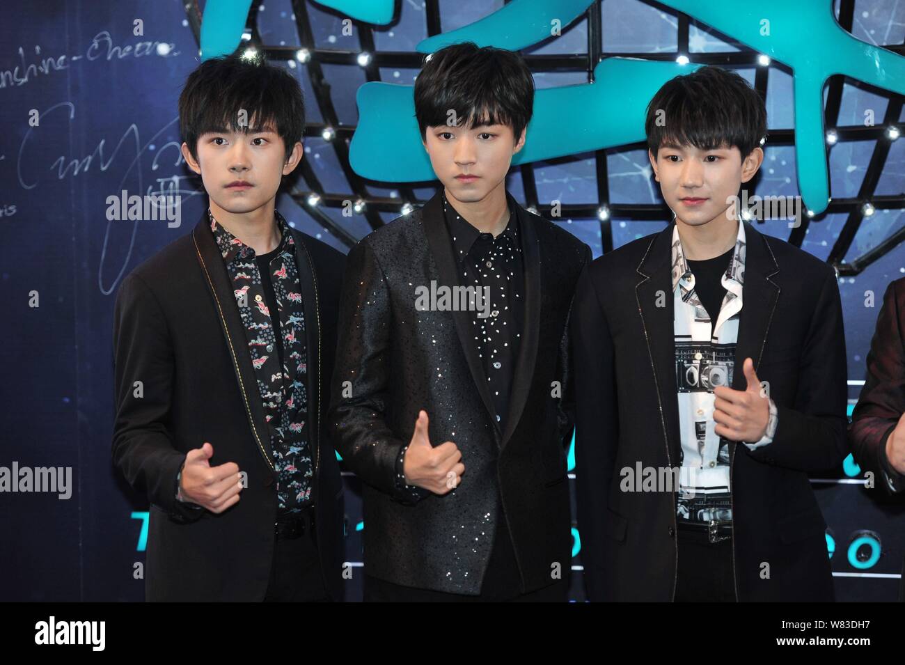 (From left) Jackson Yi Yangqianxi, Karry Wang Junkai and Roy Wang Yuan ...