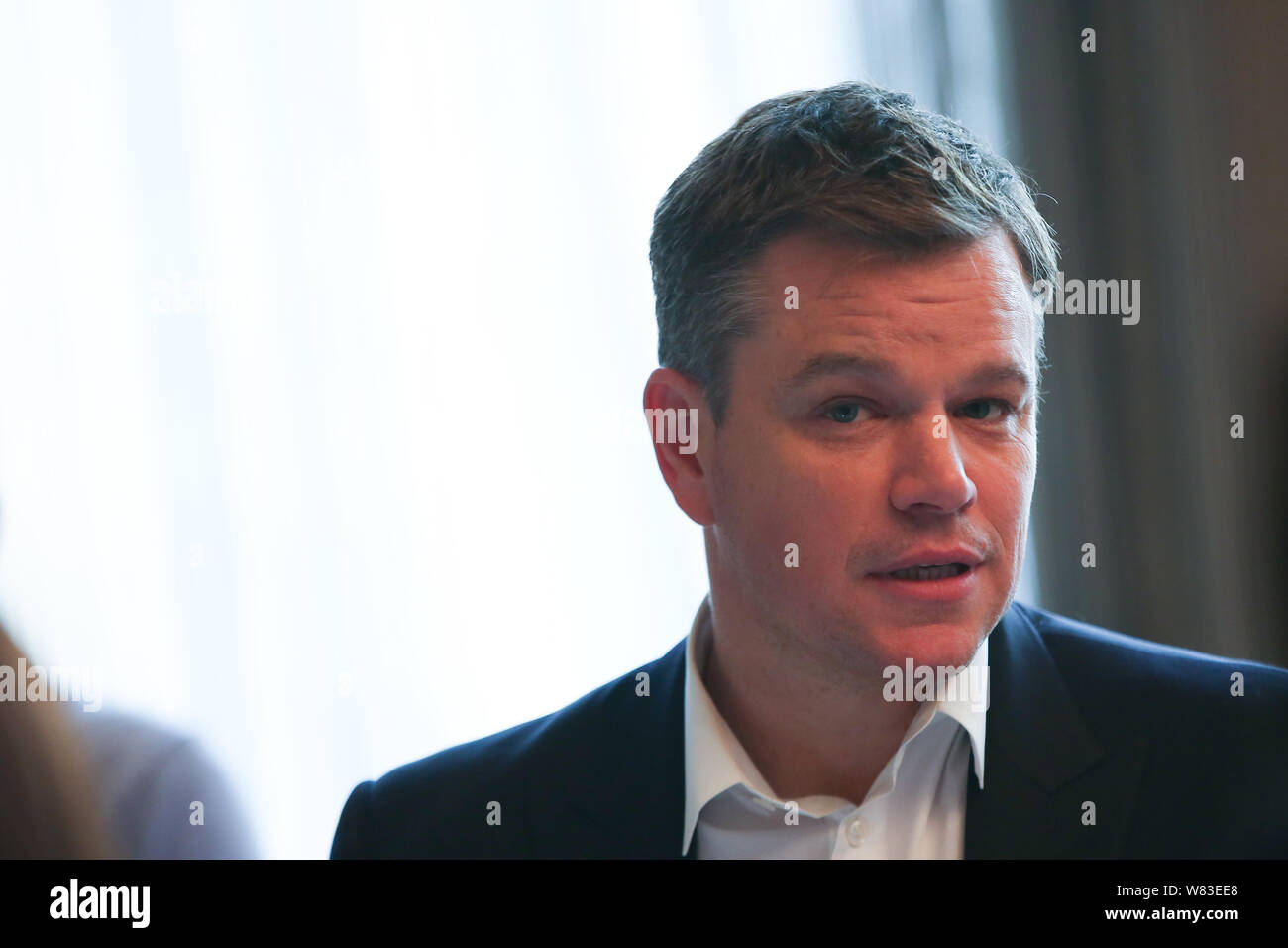 American actor Matt Damon attends a premiere for his movie "The Great ...