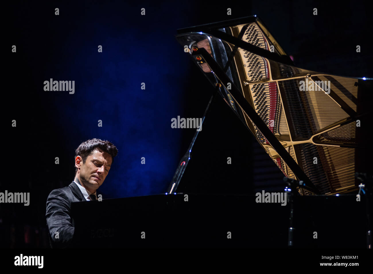 Croatian pianist Maksim Mrvica performs at his concert during the ...