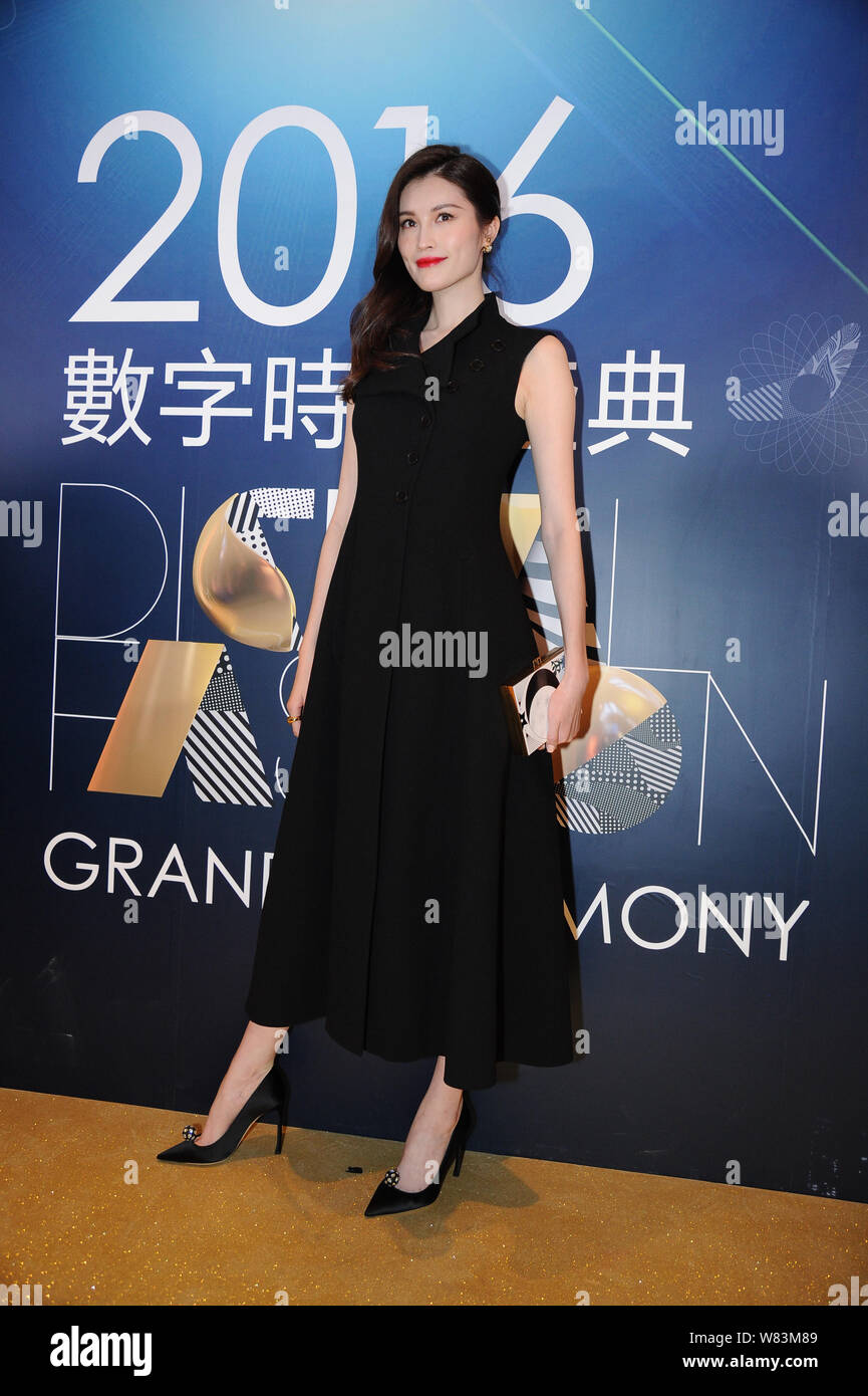Chinese model He Sui arrives for the 2016 Digital Fashion Grand ...