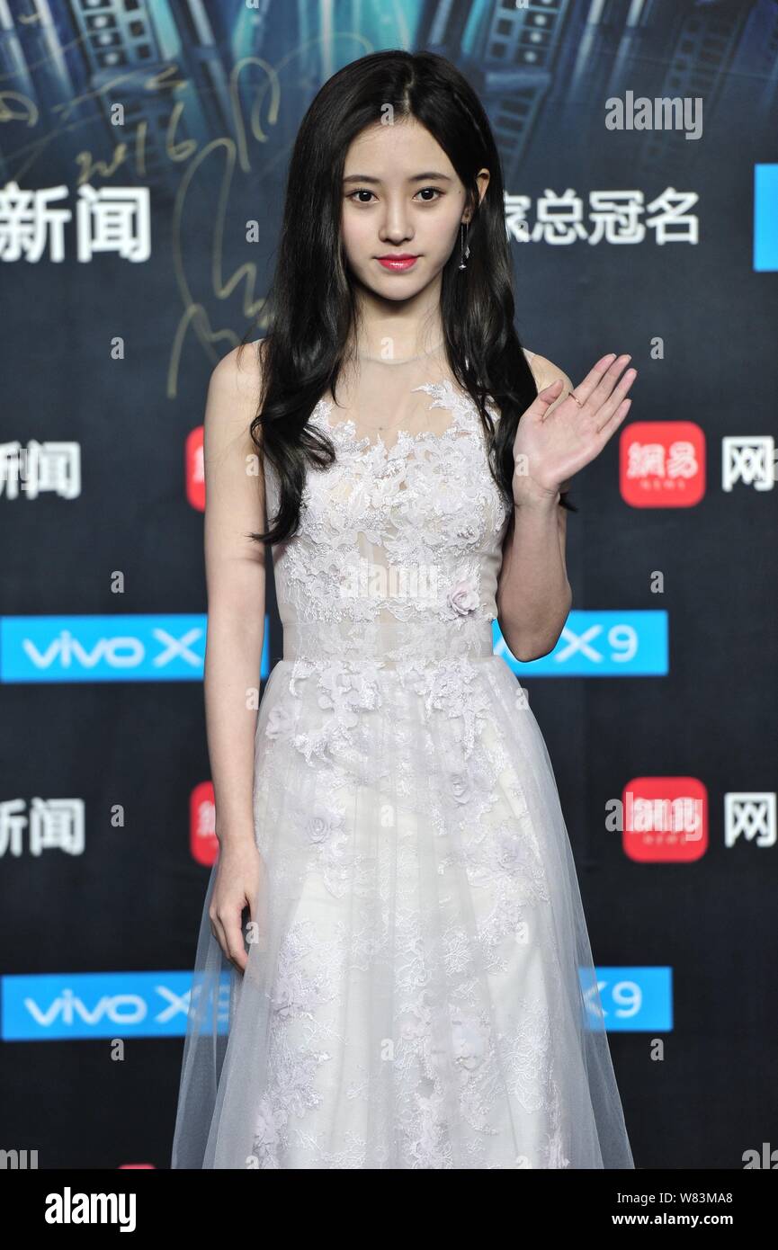 Singer and actress Ju Jingyi of Chinese girl group SNH48 arrives for ...