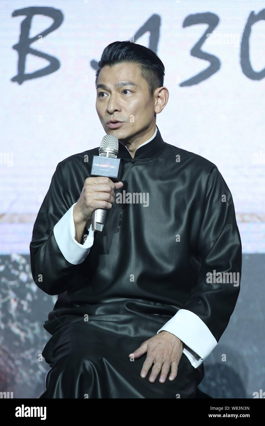 Hong Kong singer and actor Andy Lau attends a premiere for his movie ...