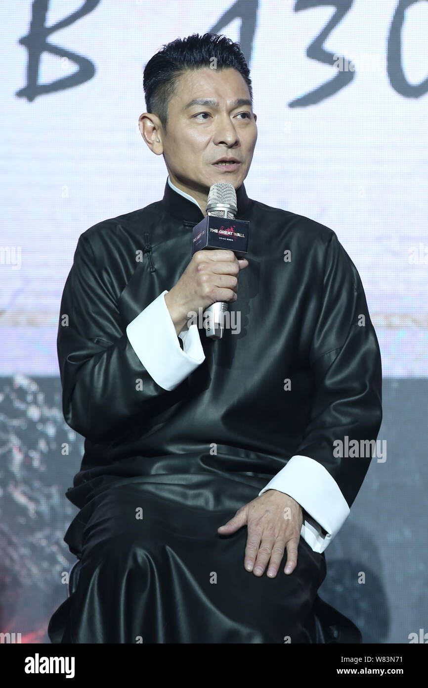 Hong Kong singer and actor Andy Lau attends a premiere for his movie ...