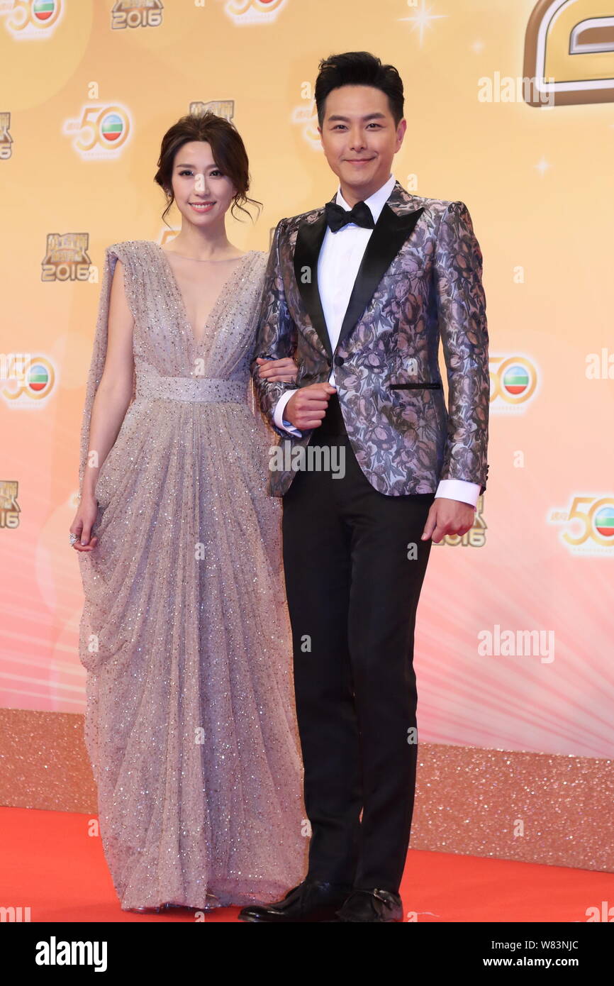 Hong Kong actress Elaine Yiu, left, and actor Edwin Siu arrive on the ...