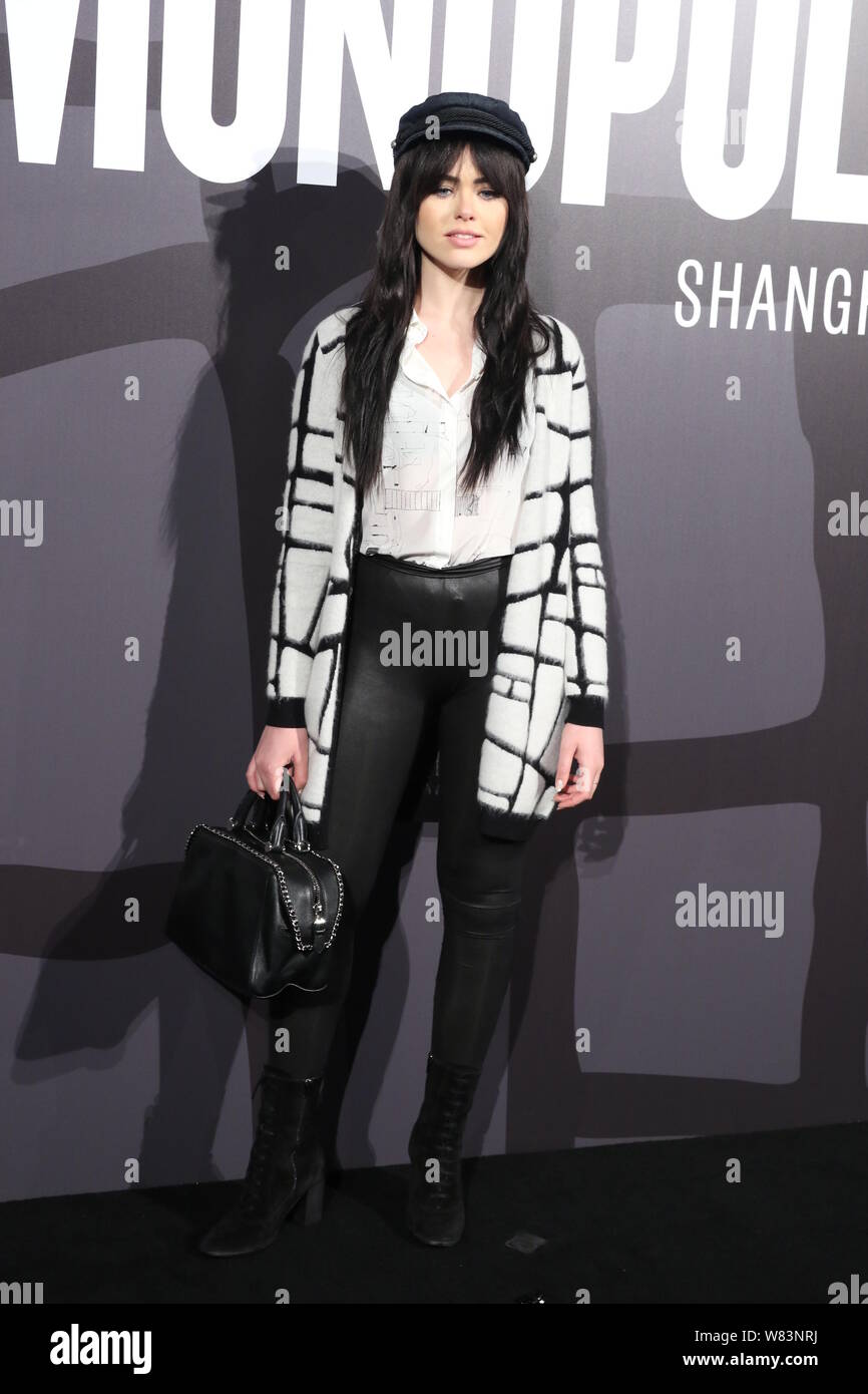 Swiss fashion blogger Kristina Bazan arrives for the Max Mara Pre-Fall ...