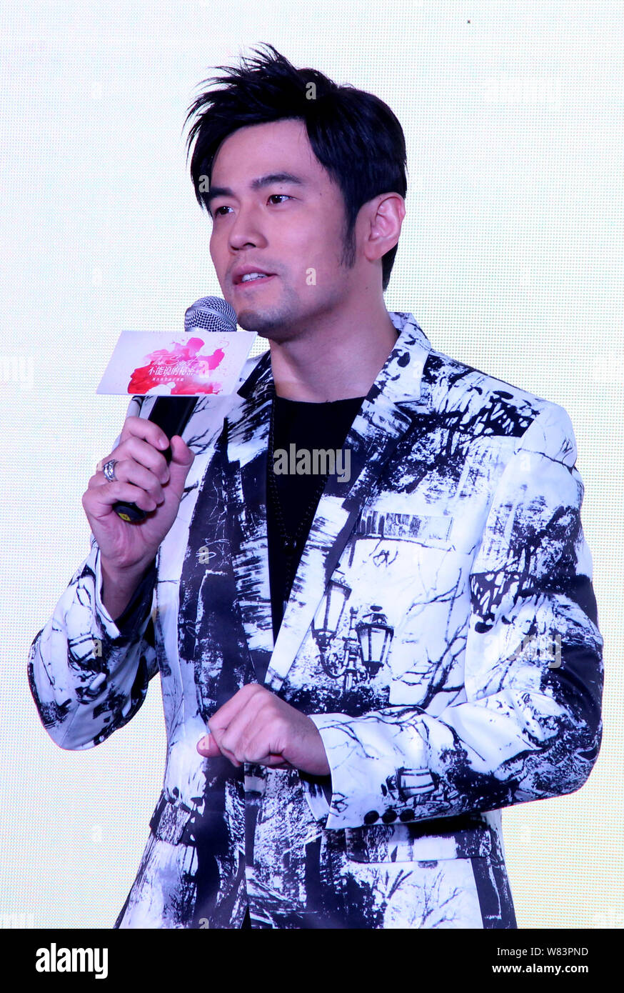 Taiwanese singer and actor Jay Chou attends a press conference for the ...