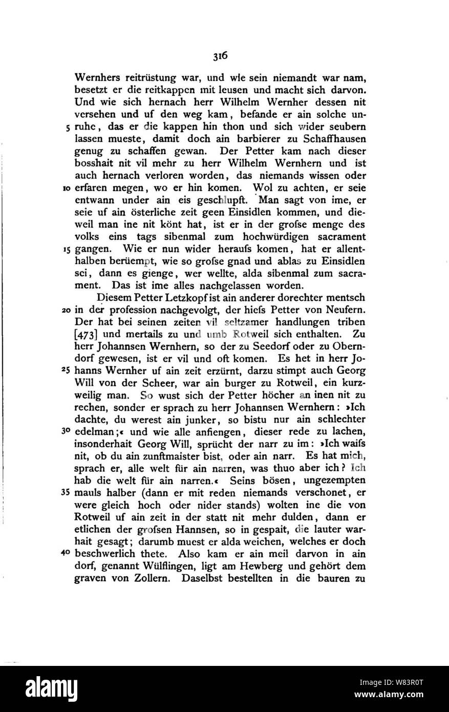 De Zimmerische Chronik 2 316 Stock Photo - Alamy