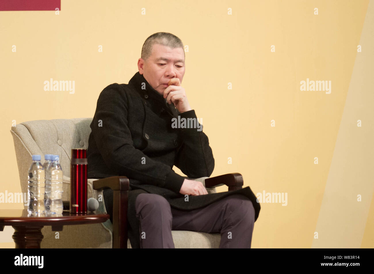 Chinese director Feng Xiaogang attends a promotional event for ...