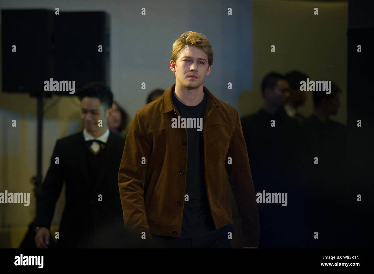 British actor Joe Alwyn attends a press conference to promote his new ...
