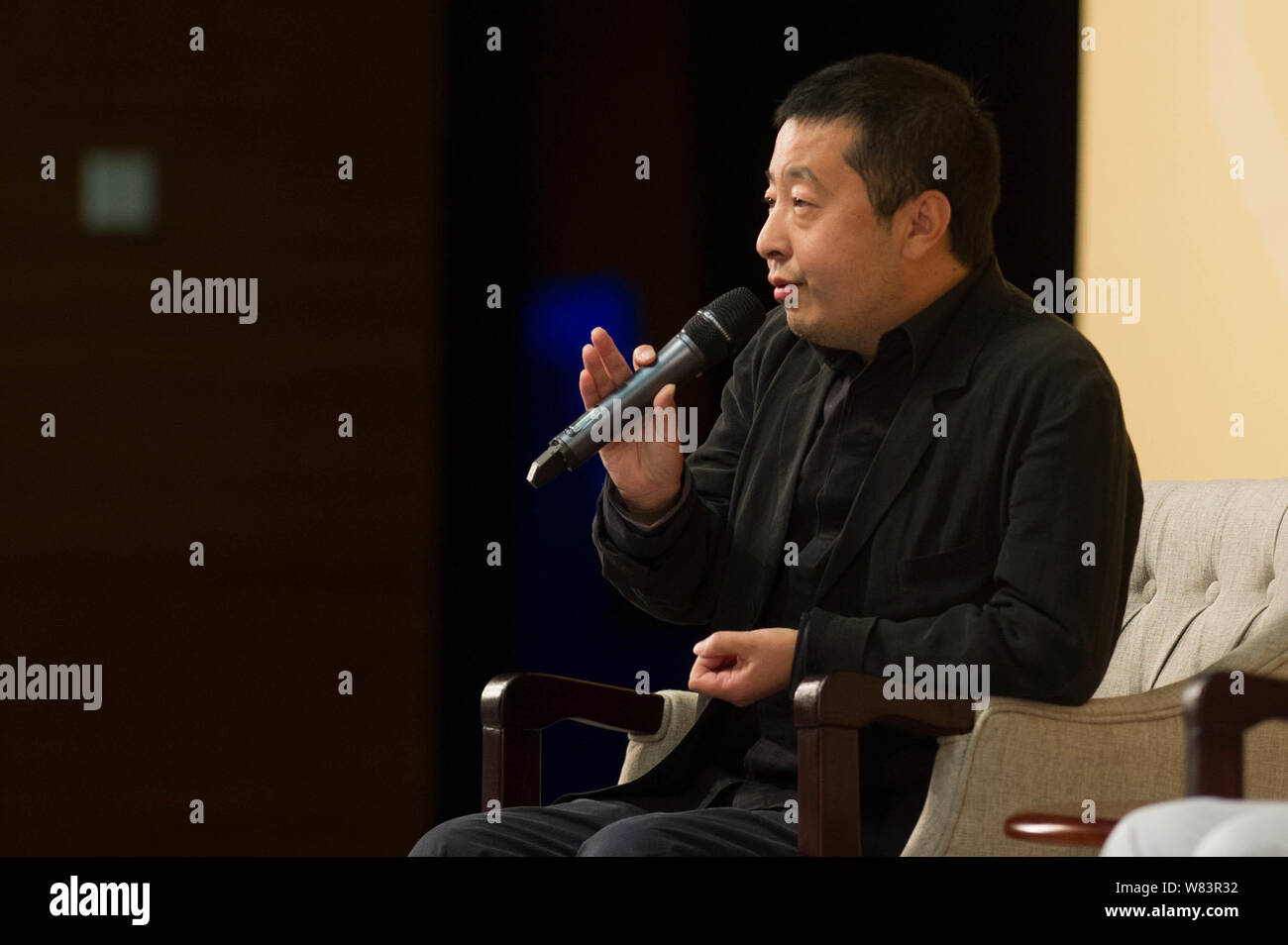 Chinese director Jia Zhangke attends a promotional event for Taiwanese ...