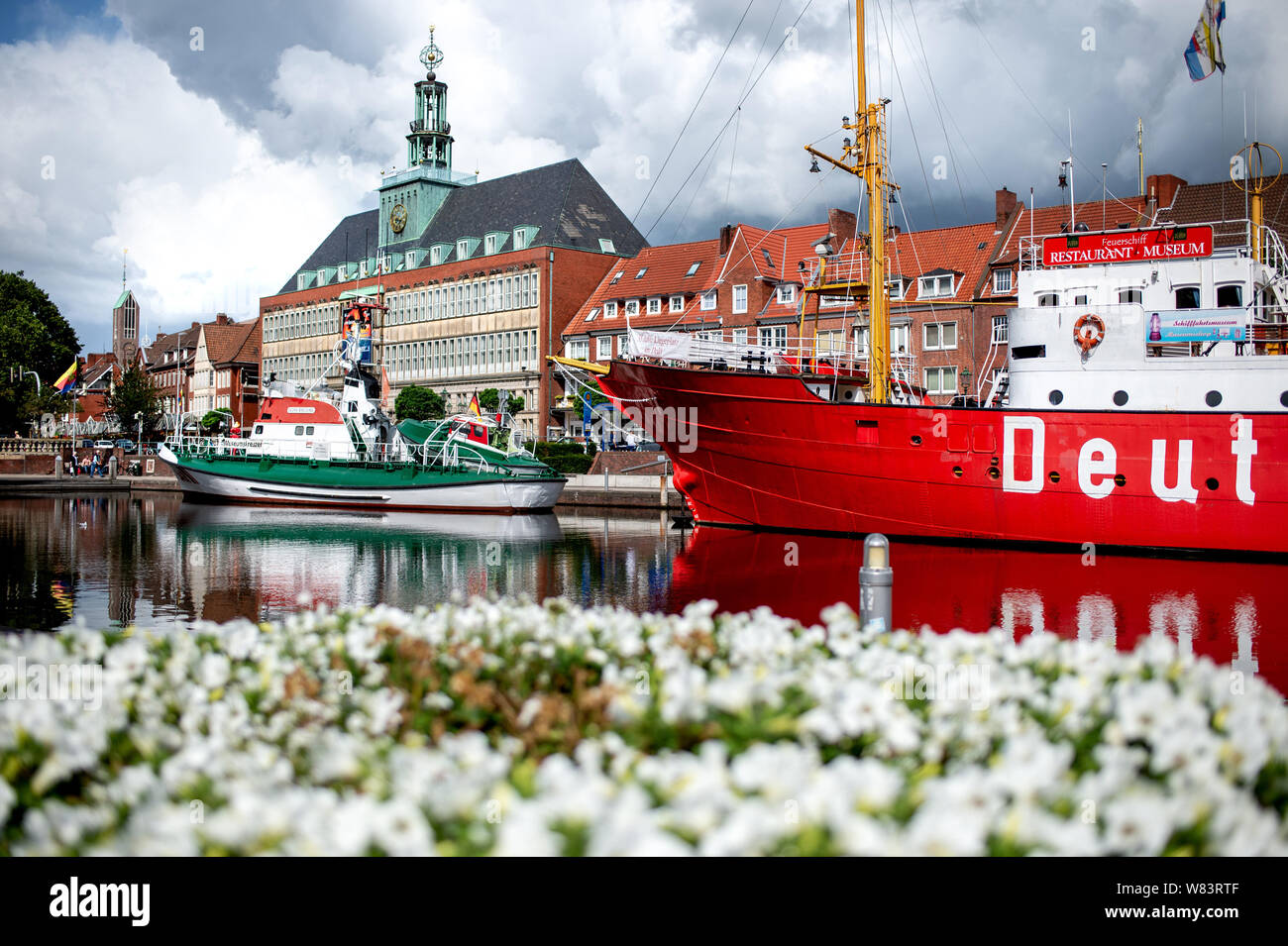 Emden, Germany. 07th Aug, 2019. The historic rescue cruiser "Georg ...