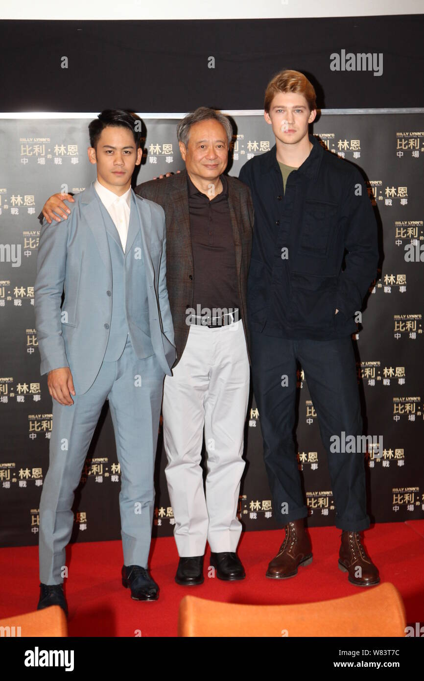 (From left) Taiwanese-American actor Mason Lee, the son of Taiwanese ...