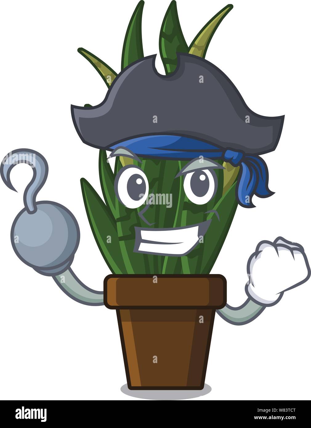 Pirate snake plant isolated with the mascot Stock Vector Image & Art ...