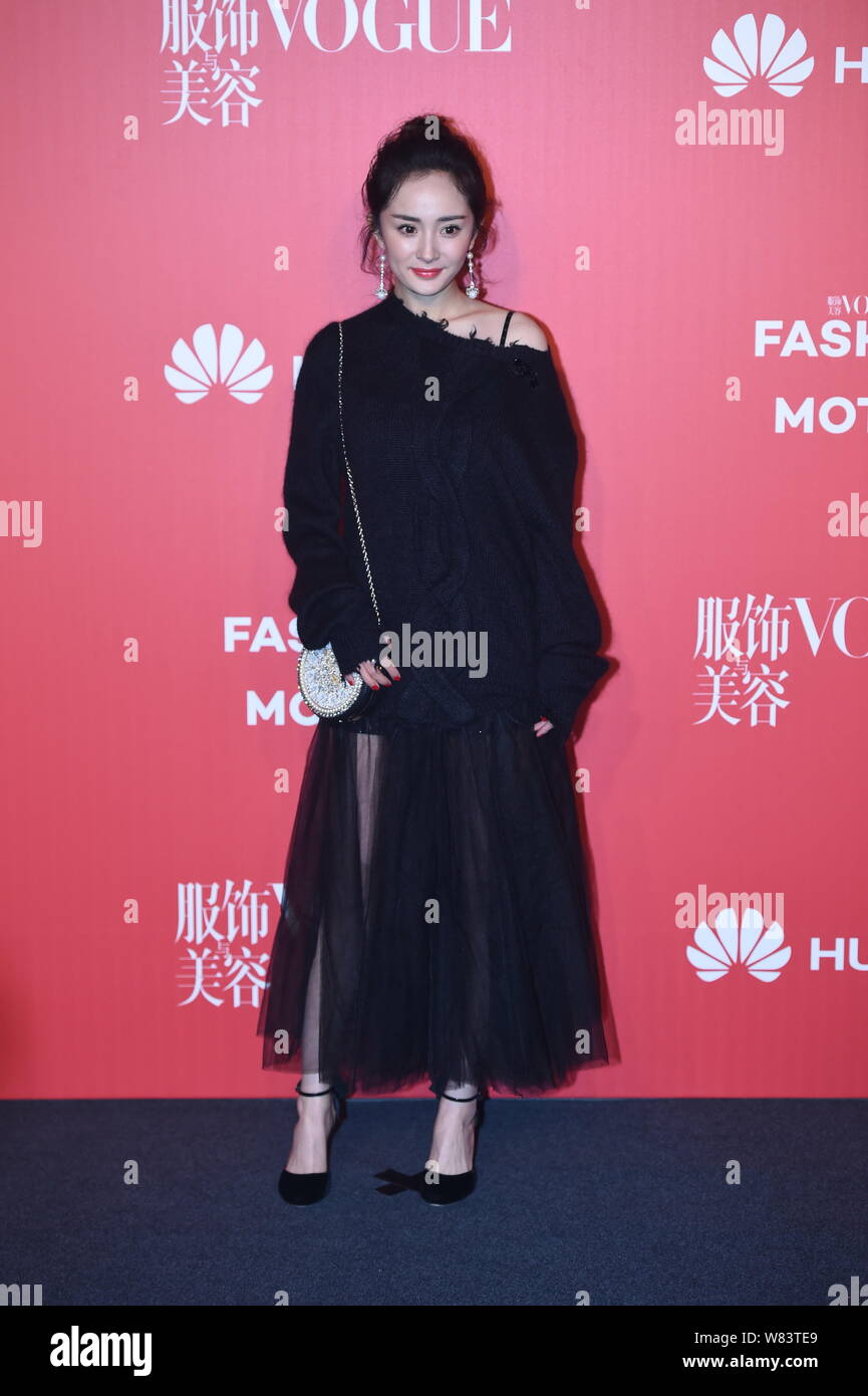 Chinese actress Yang Mi arrives for Vogue China 11th anniversary gala ...