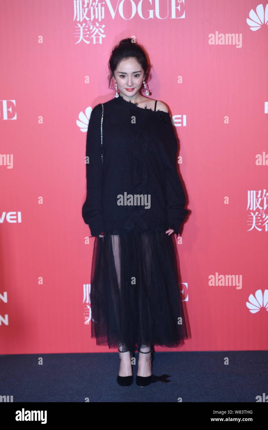 Chinese actress Yang Mi arrives for Vogue China 11th anniversary gala ...