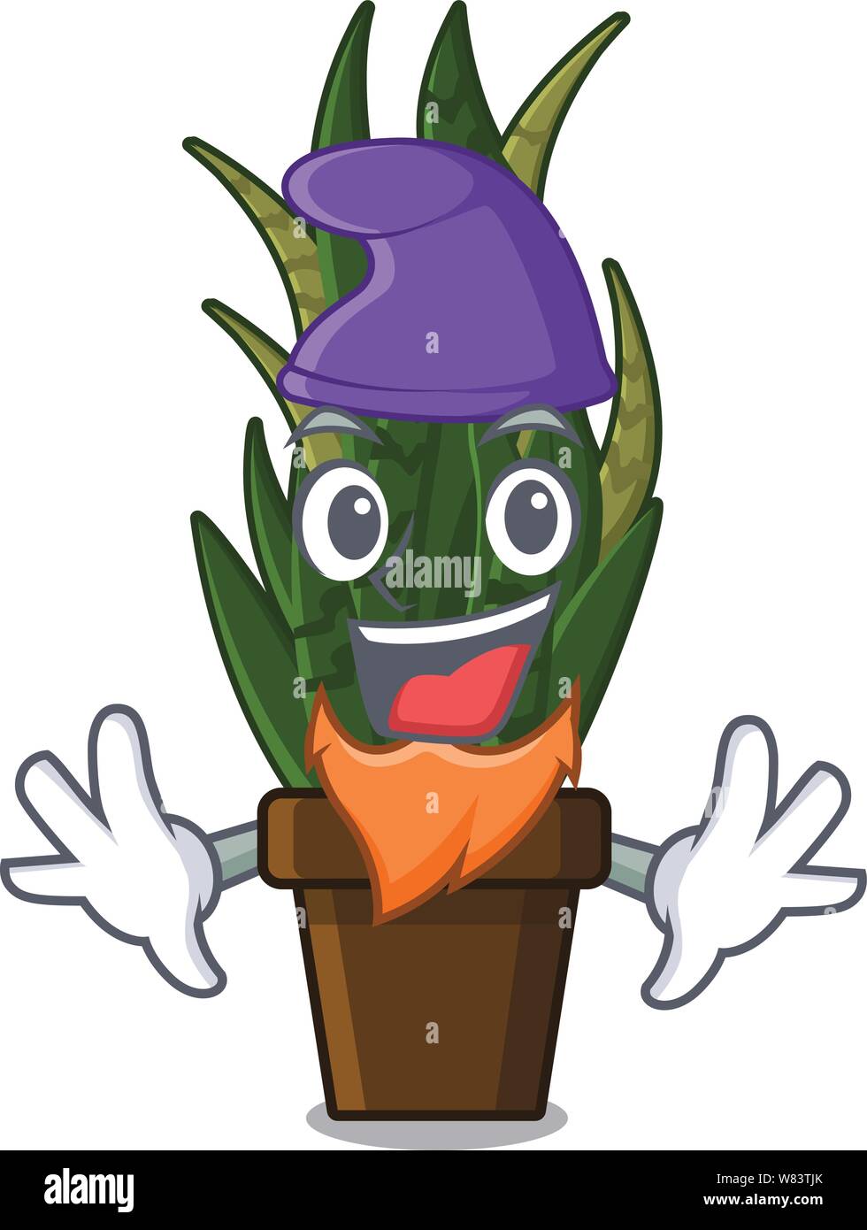 Elf snake plant isolated with the mascot Stock Vector Image & Art - Alamy