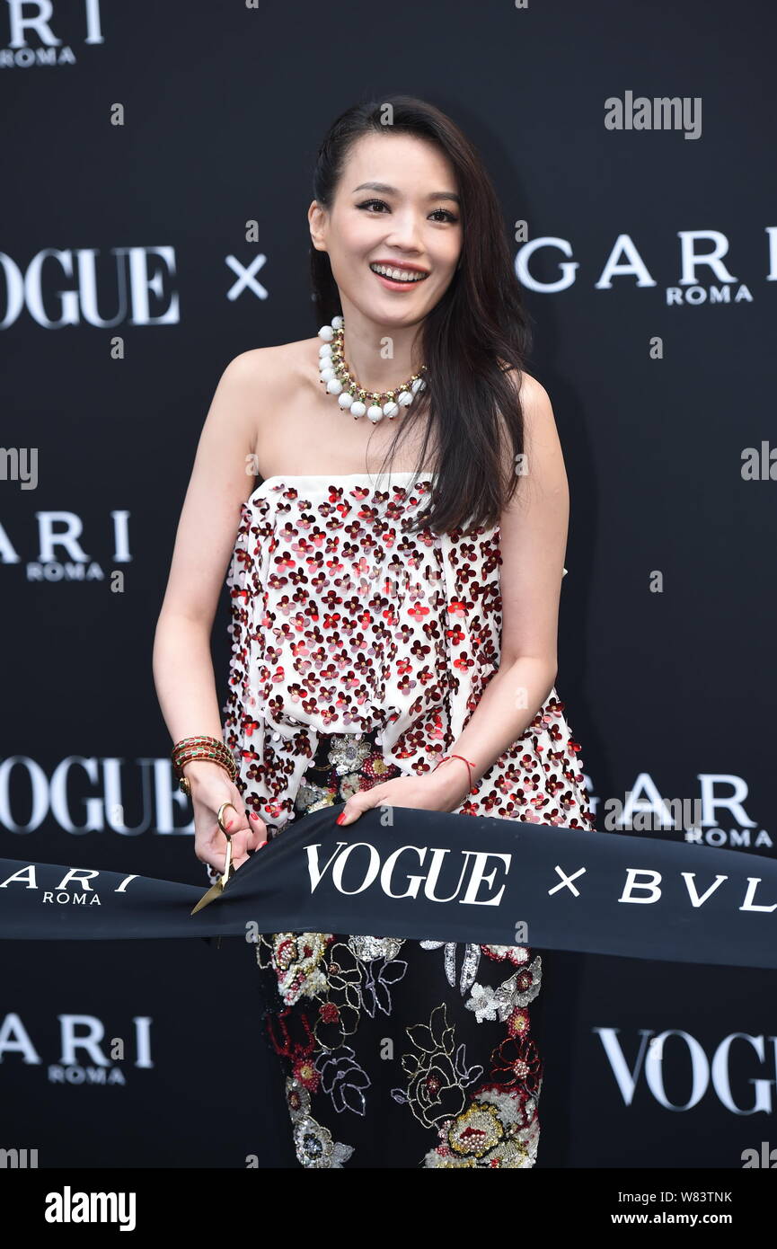 Taiwanese actress Shu Qi attends the opening ceremony of the Vogue X ...