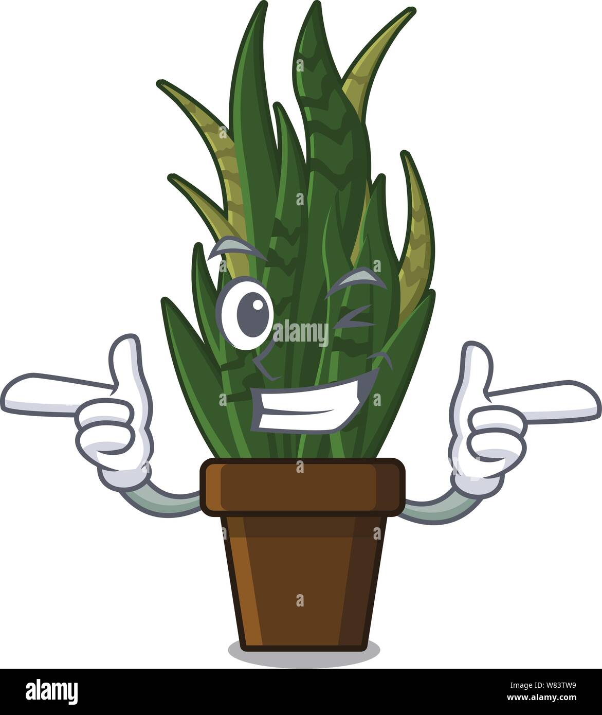 Wink plant snakes planted in cartoon pots Stock Vector Image & Art - Alamy