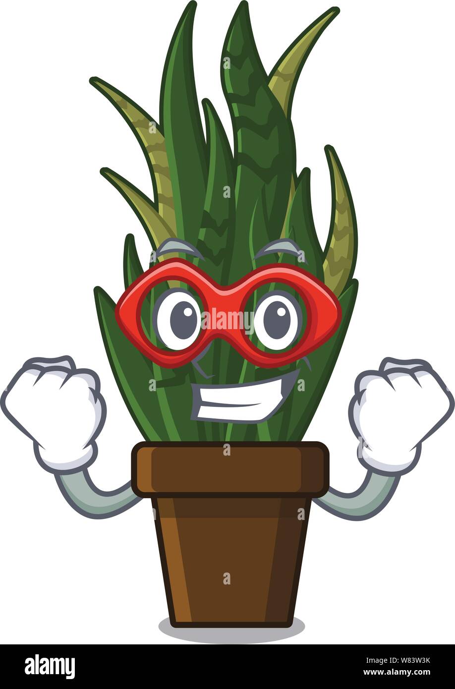 Super hero plant snakes planted in cartoon pots Stock Vector Image ...