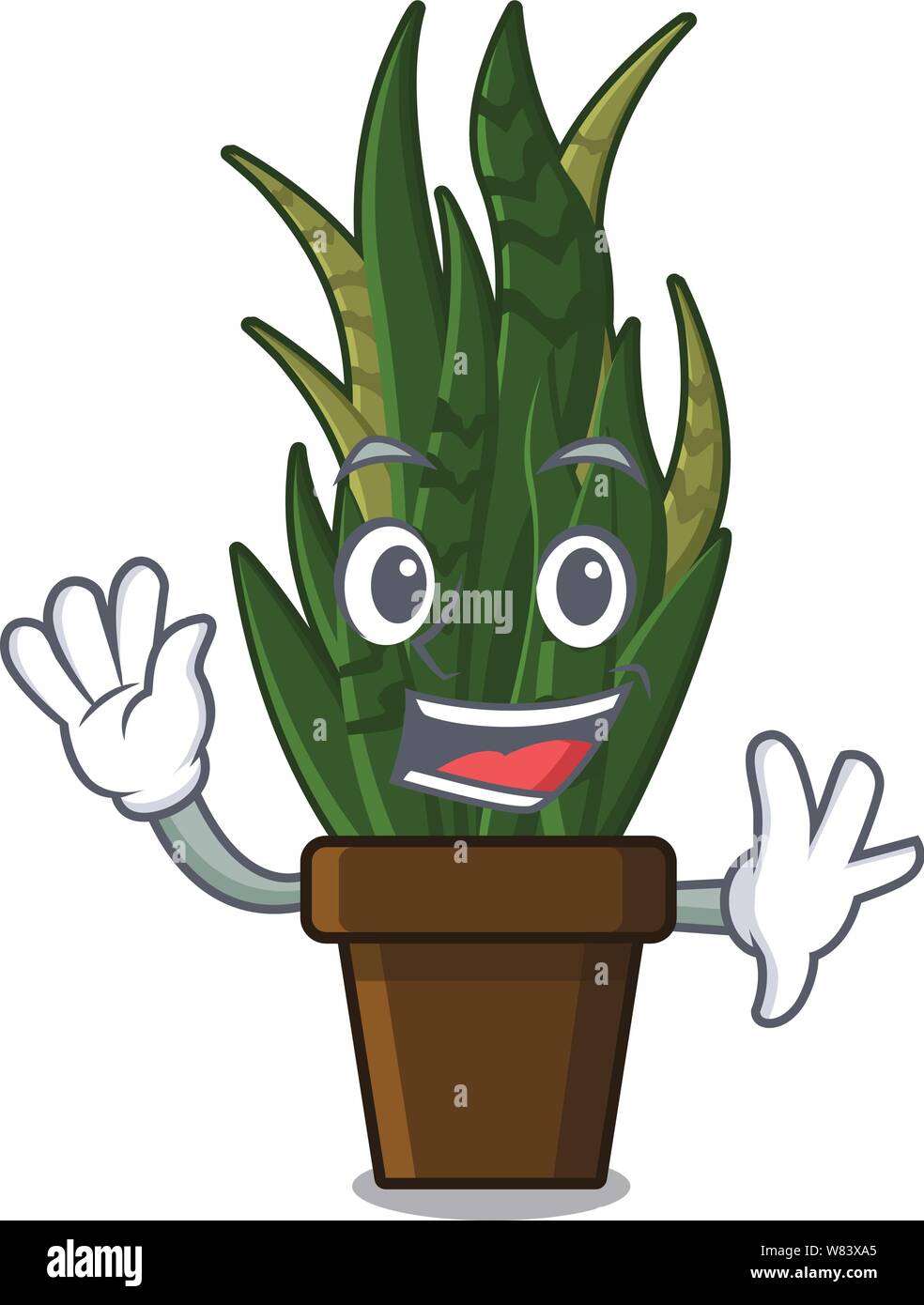 Waving plant snakes planted in cartoon pots Stock Vector Image & Art ...