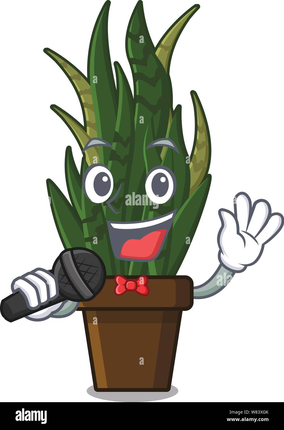 Singing snake plant with the character shape Stock Vector Image & Art ...